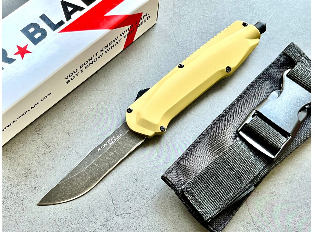 Нож складной Mr. Blade MB402-BSW/TN Rover, Black Stonewash Blade, Tan ...